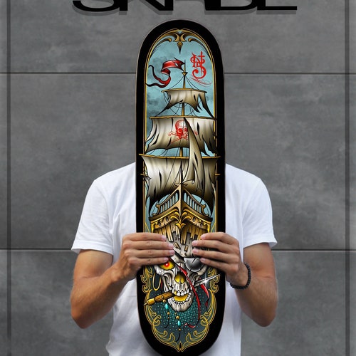 Skull Skateboard Deck - Etsy