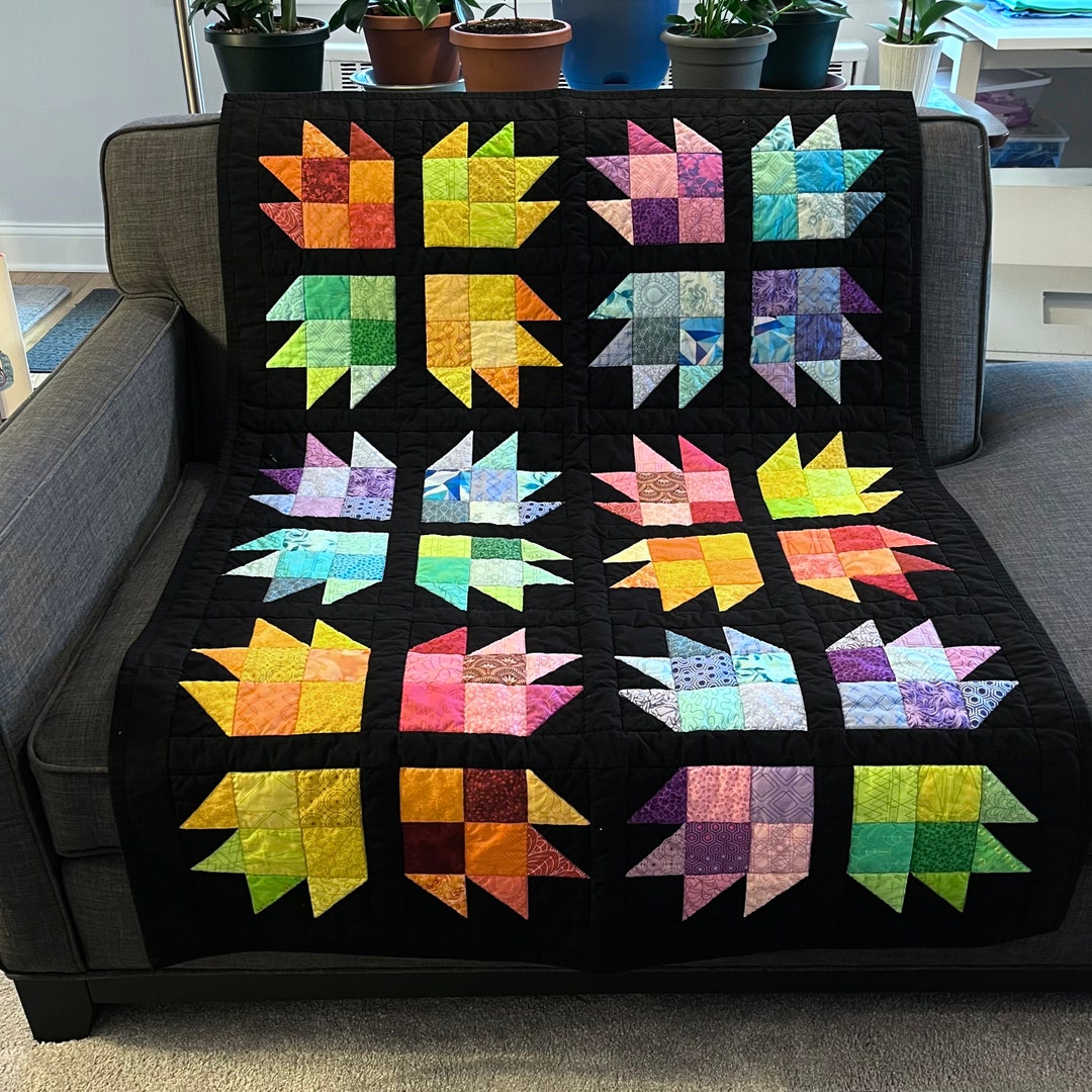 Baby Quilt/quilted Wall Hanging/lap Throw/handmade Quilt/hanging Quilt ...