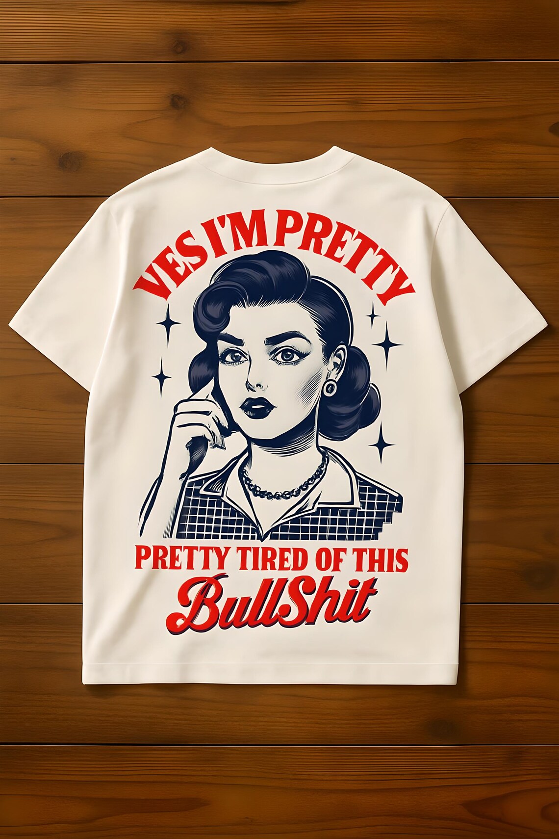 Vintage Sarcastic Humor Shirt Design for Tired Women - Retro Style PNG ...