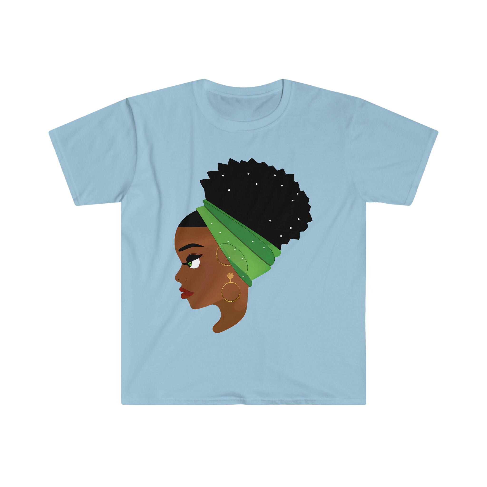 Woman Face Shirt, Afro Girl Shirt, Trendy Girl Face T-shirt, Black Lady ...