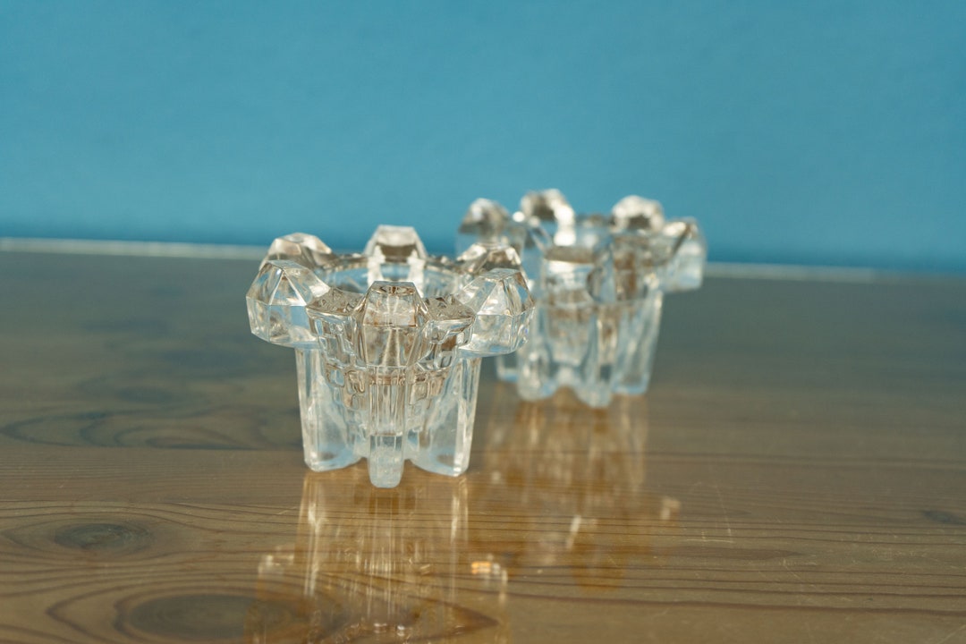2 Nachtmann Candlestick Candlesticks Real Lead Crystal Vintage - Etsy