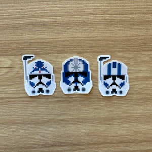 Star Wars Helmet Stickers - Pixel Art (the Clone Wars, the Bad Batch ...