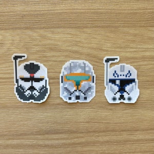 Star Wars Helmet Stickers - Pixel Art (the Clone Wars, the Bad Batch ...