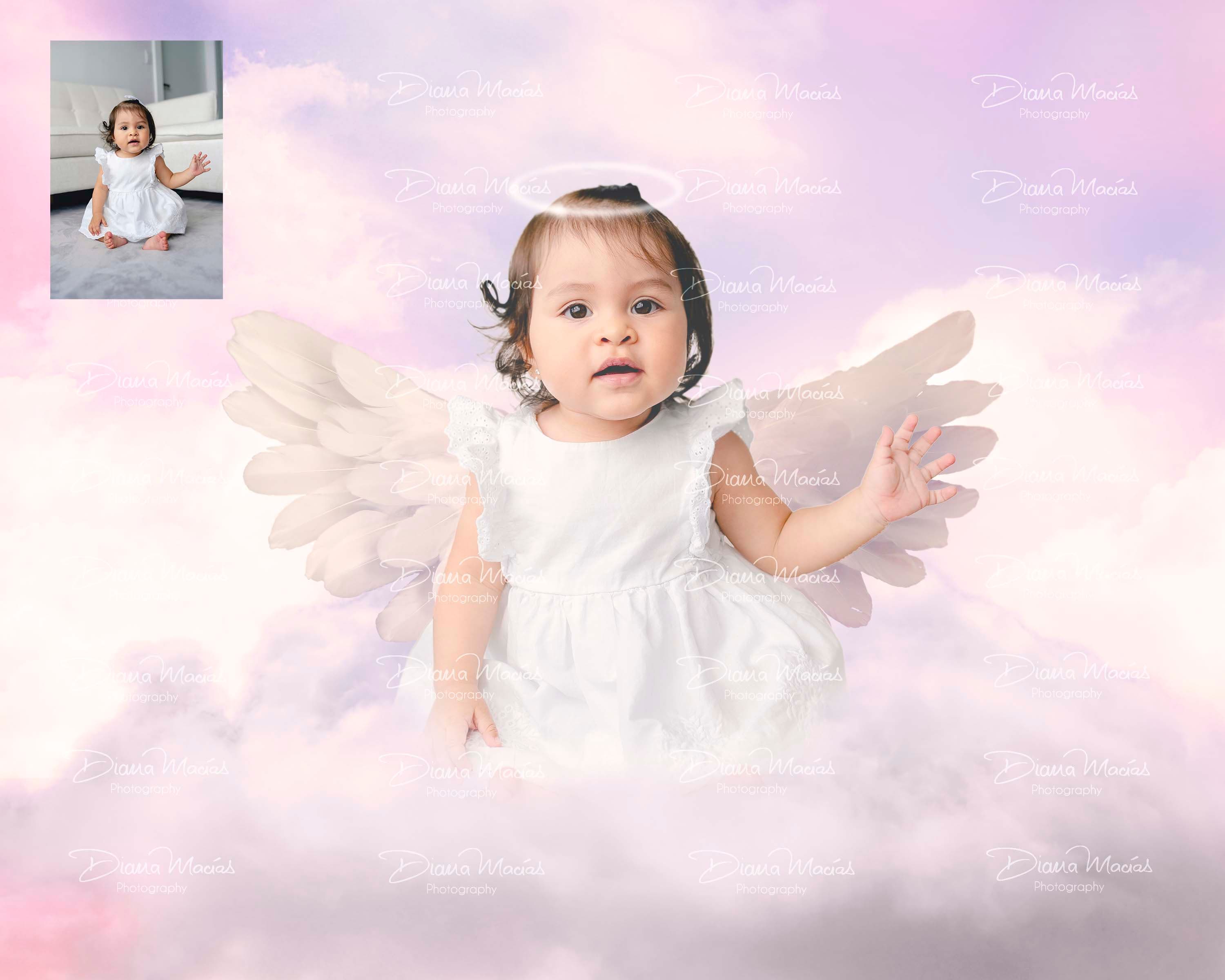 Pink Baby Angels Background