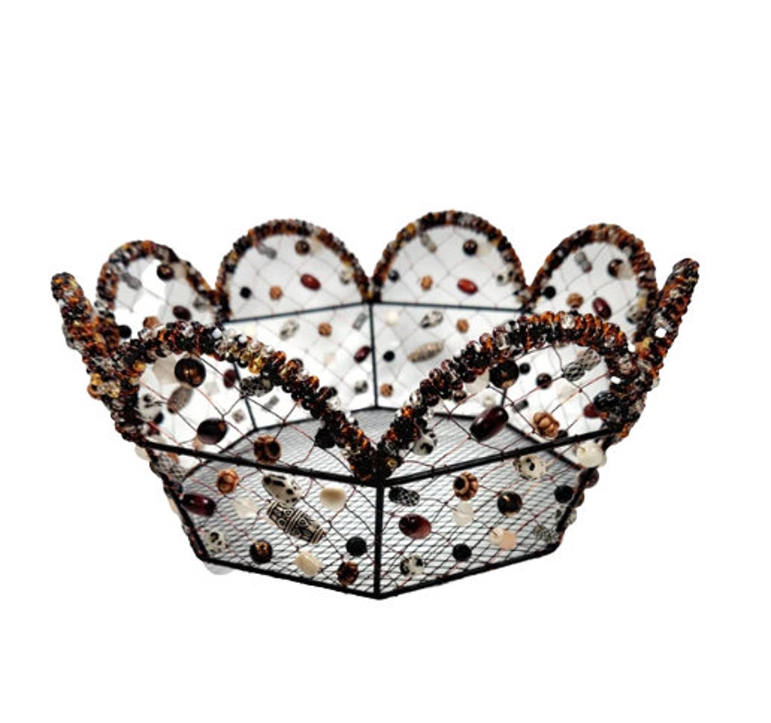 Decorative Beaded Basket, Bread Basket, Table Centerpiece - Etsy