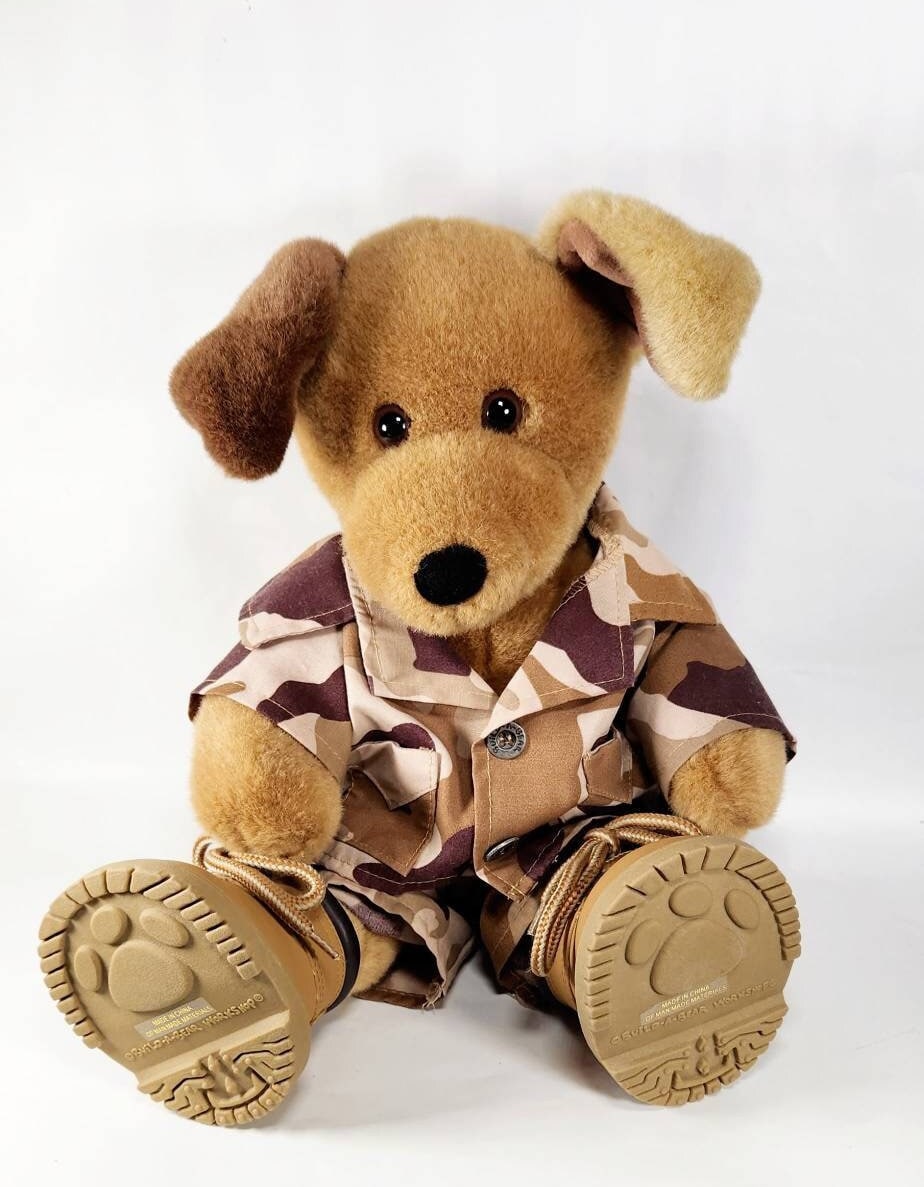 Plush Army Military Dog With Uniform Build A Bear Plush Dog - Etsy