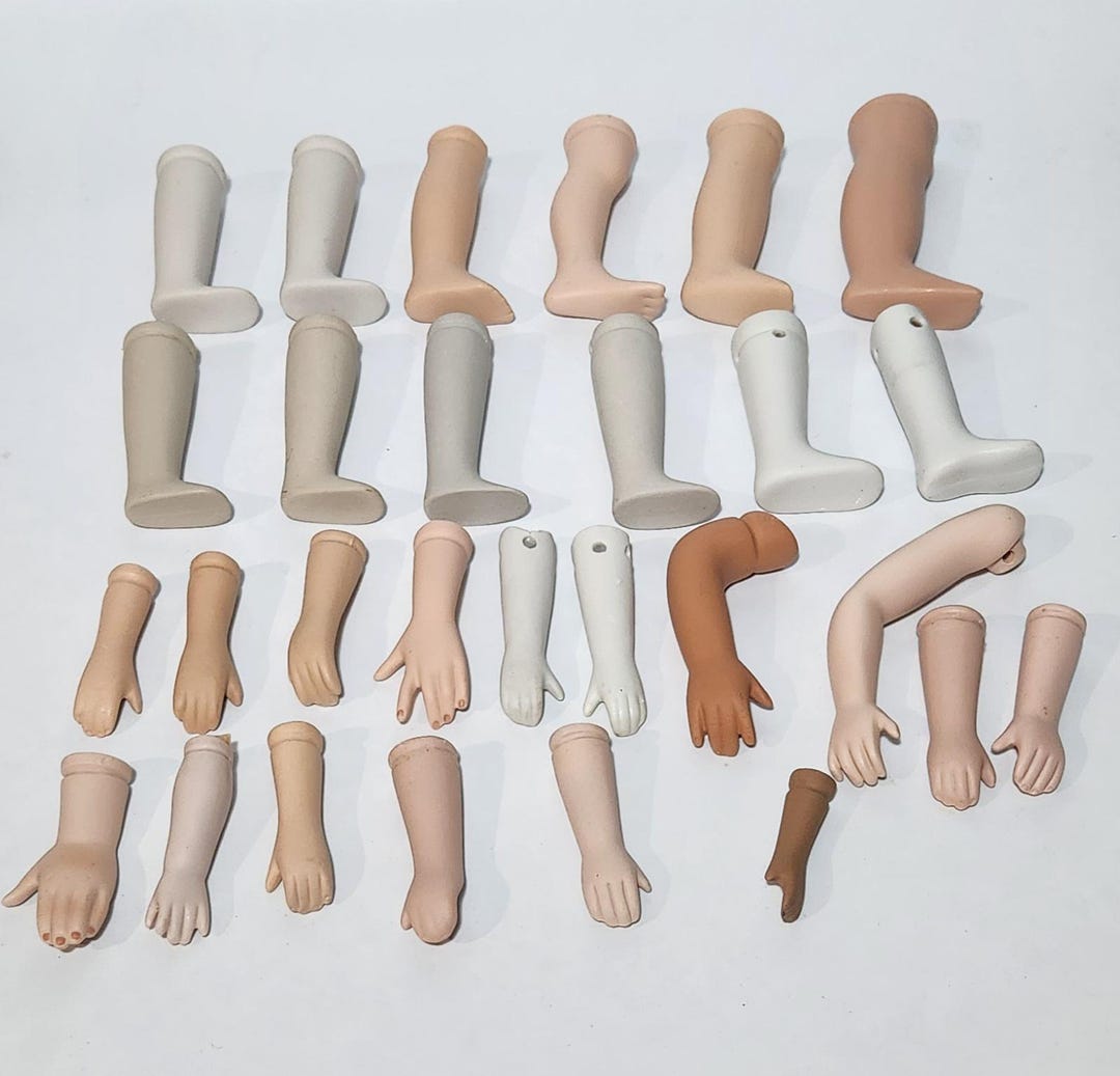 Assorted Porcelain Doll Parts - Replacement Parts Legs and Arms ...