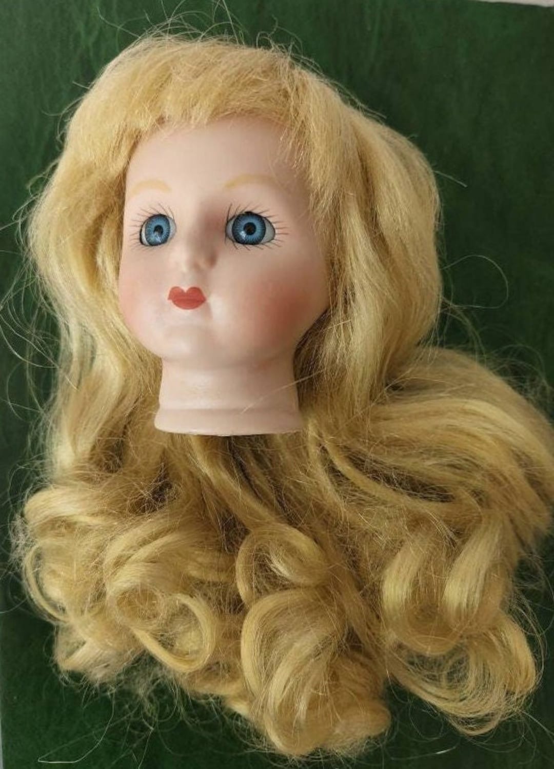 Porcelain Doll Head Antique Bisque Doll Head, Craft Supply, DIY ...