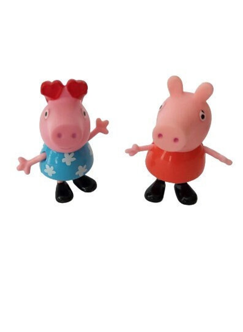 Peppa Pig and George Pig Poseable Figures Collectible - Etsy