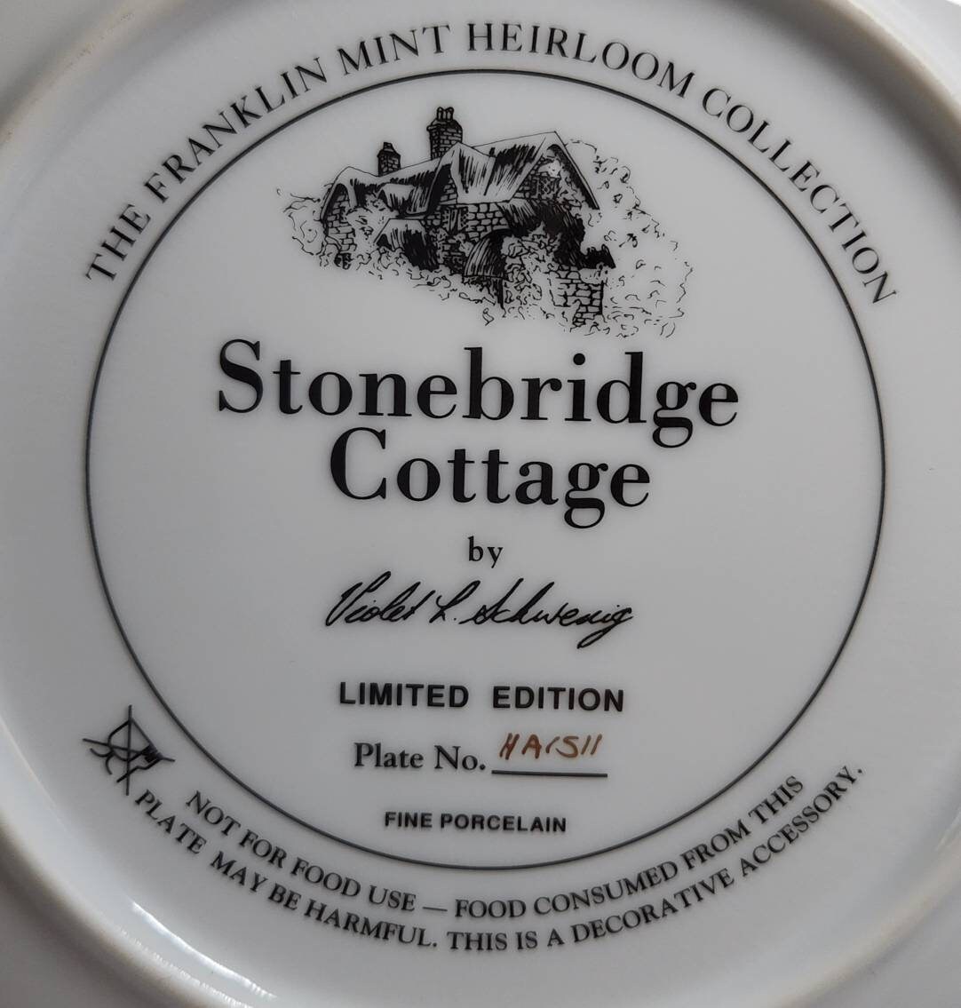The Franklin Mint Heirloom Collection "stonebridge Cottage" by Violet L ...