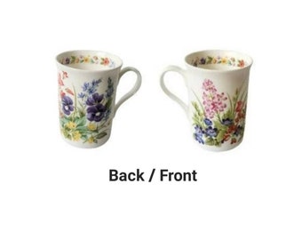 Bone China Floral Mug - Etsy