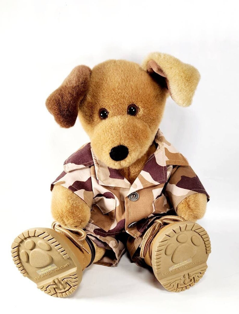 Plush Army Military Dog With Uniform Build A Bear Plush Dog - Etsy