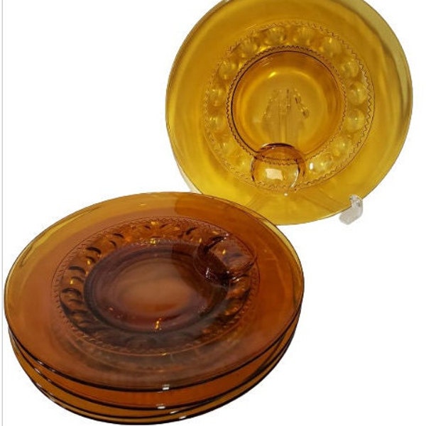 Amber Glass Plates - Etsy