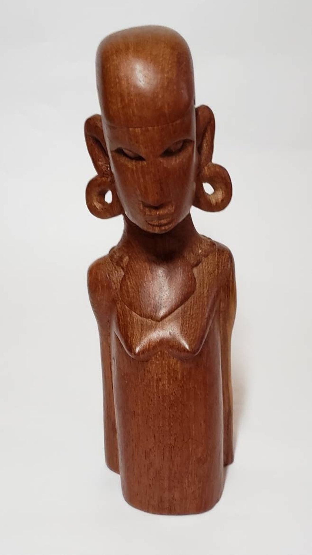 African Wooden Statue, Authentic African Carved Ebony Statue, Tribal ...