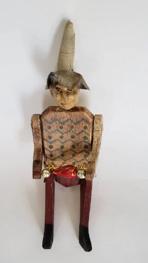 Antique Primitive Toy Folk Art Wooden Hand Carved Man/ - Etsy