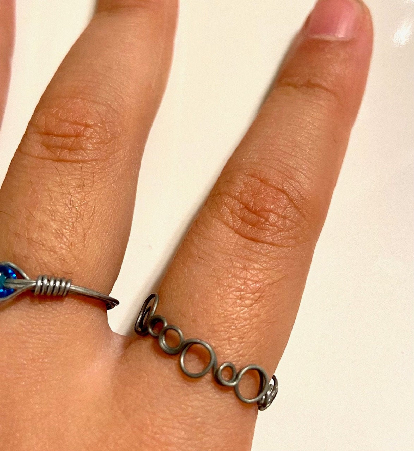 Wire Wrapped Circles Ring - Etsy