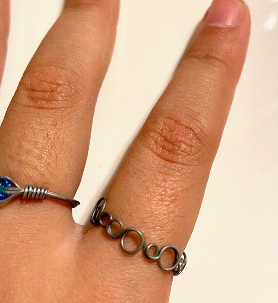 Wire Wrapped Circles Ring - Etsy