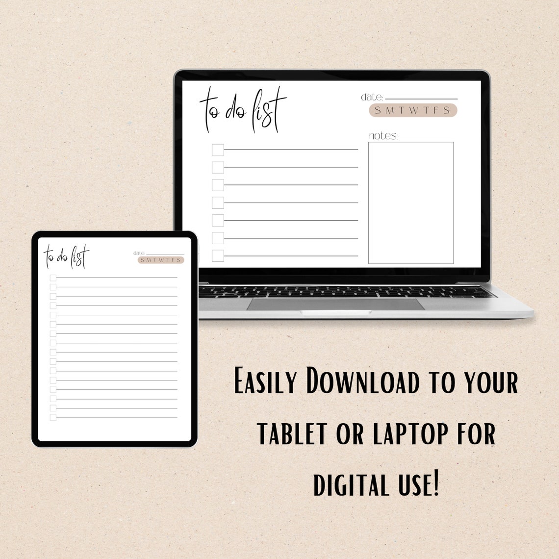 To Do List Printable Digital Download Digital Task List A4 - Etsy