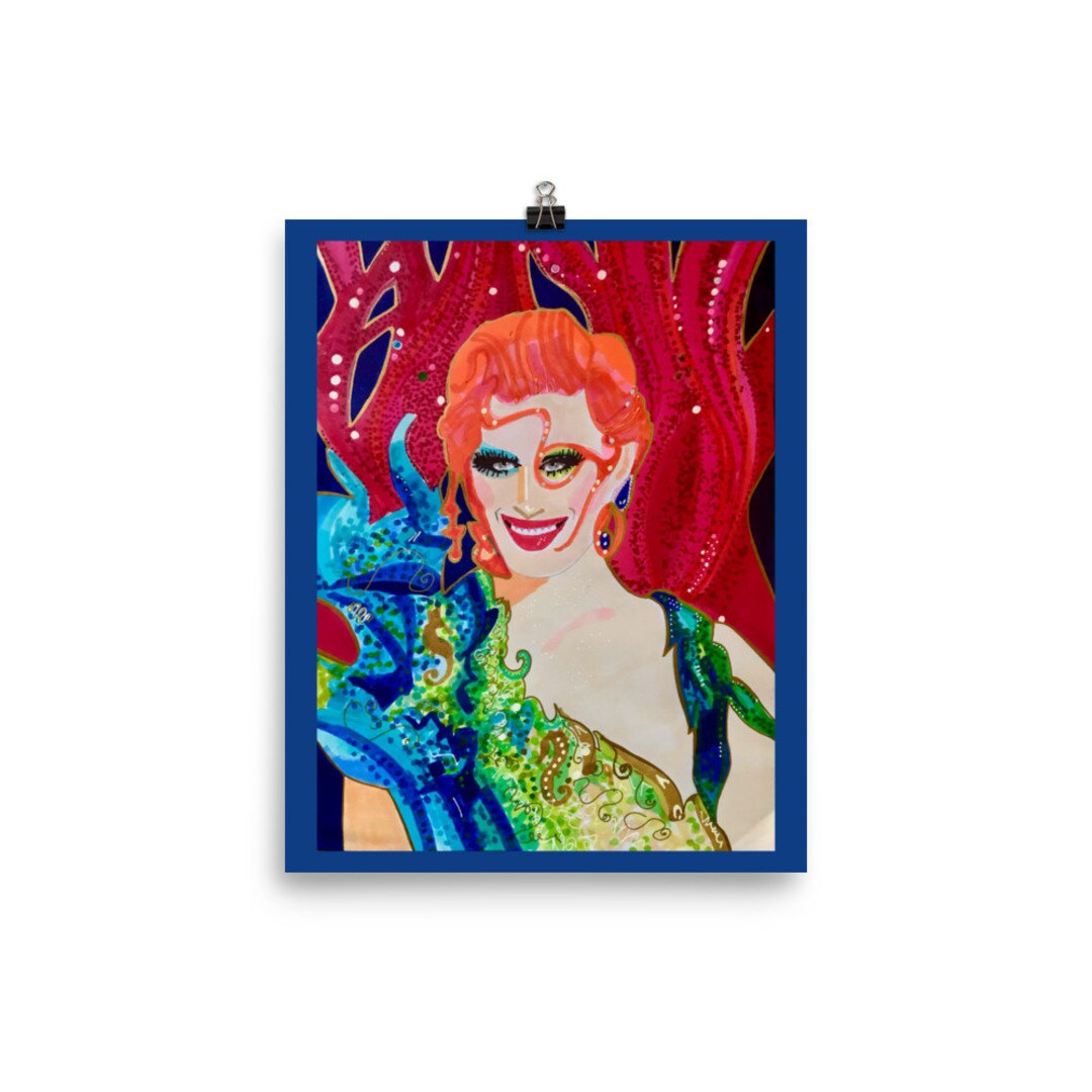 RPDR Down Under Scarlet Adams illustration corail 8x10 print - Etsy France