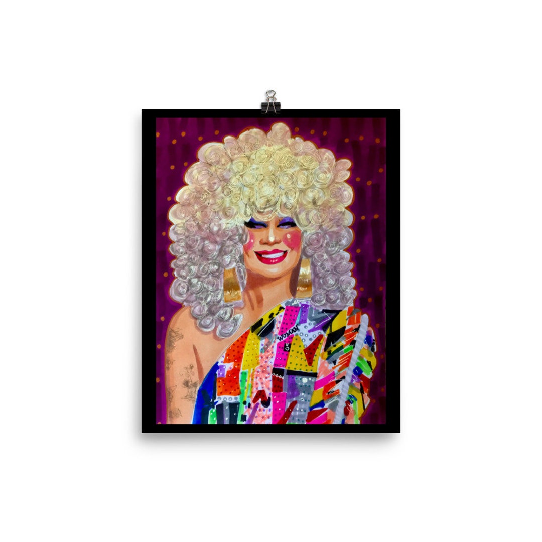 RPDR All Stars 7 - Raja - Hippie Lip Sync - Illustration 8x10 Print - Etsy