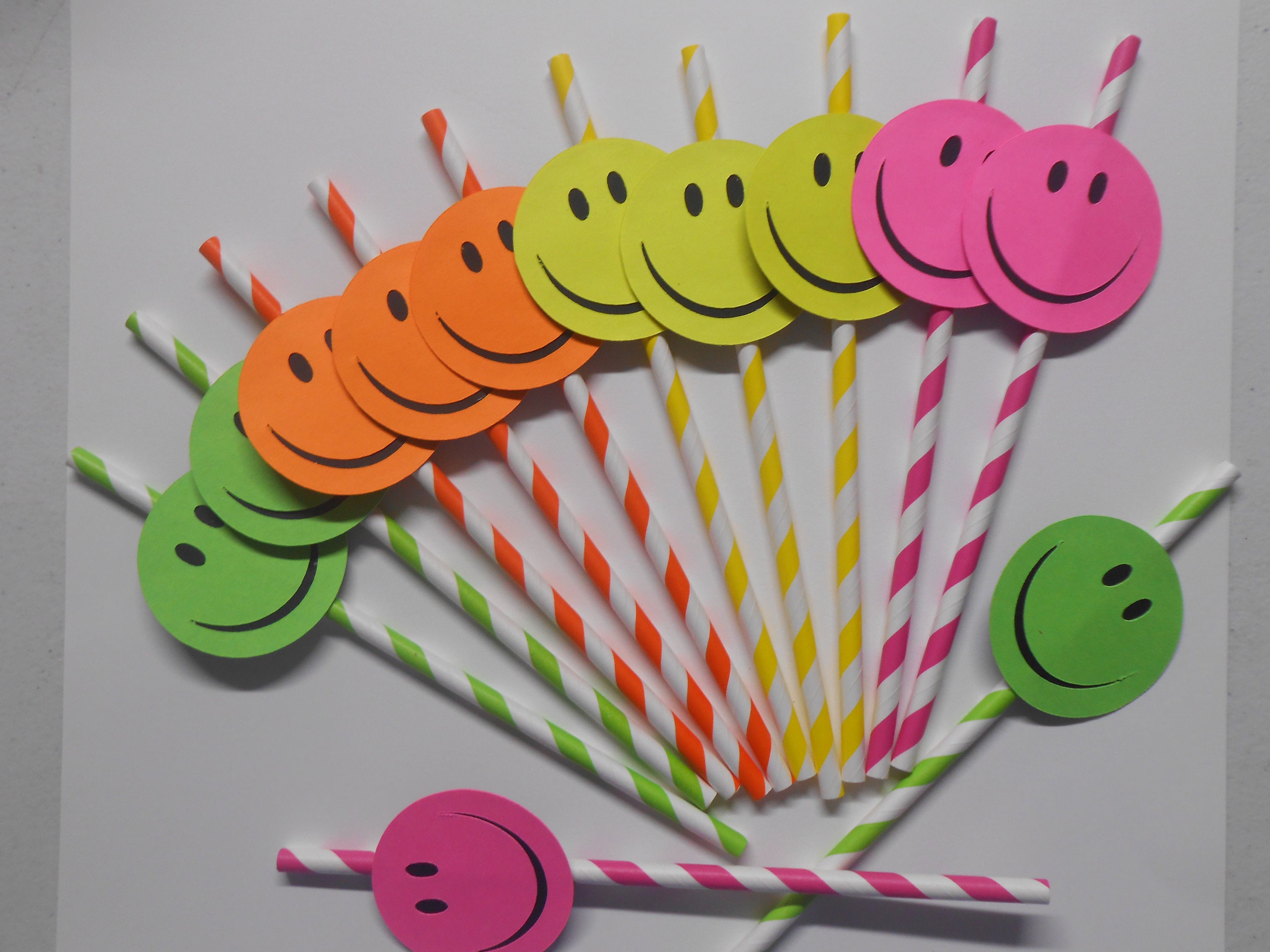 Smile Face Straws - Etsy