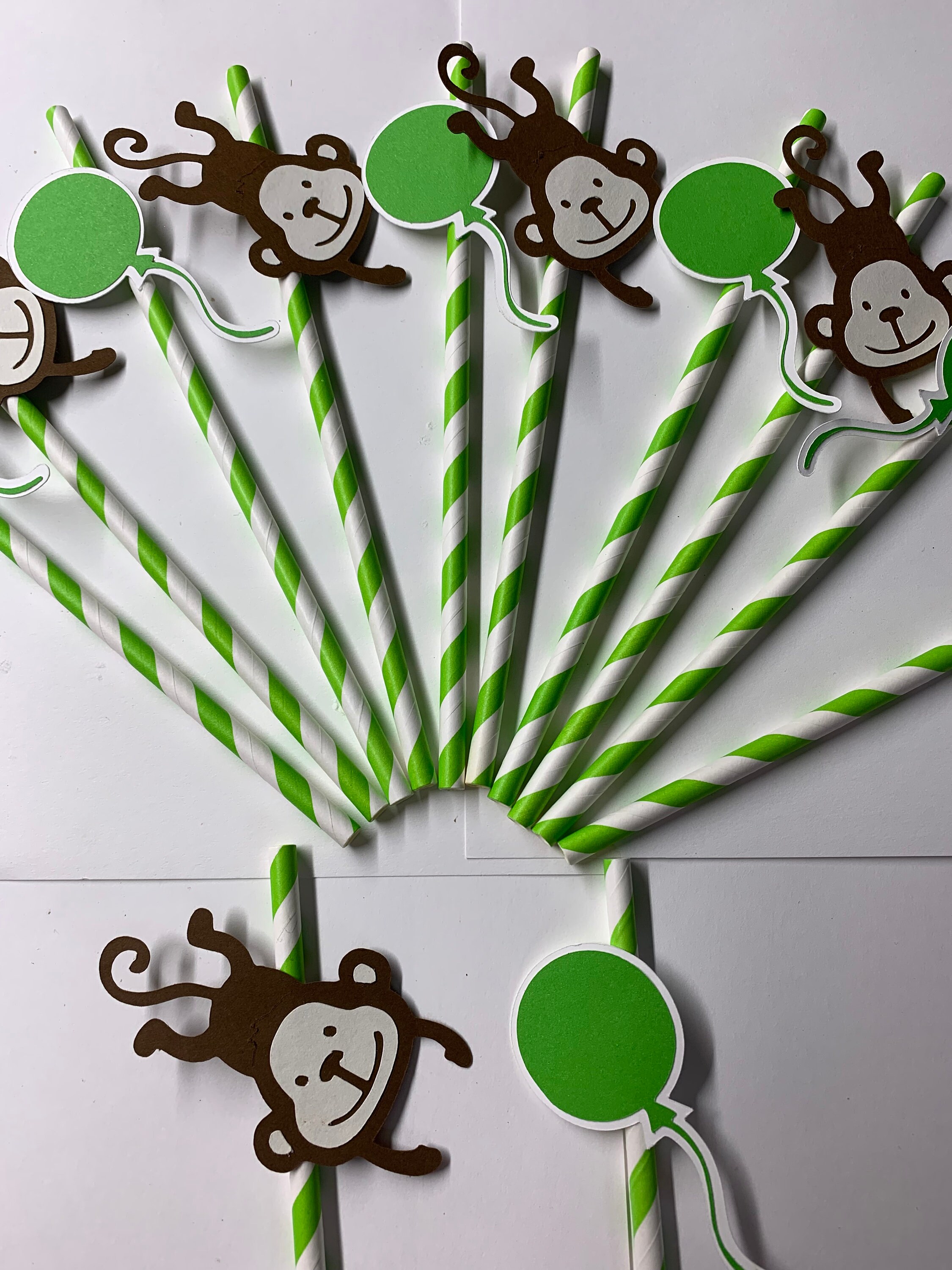 Monkey Party Straws - Etsy