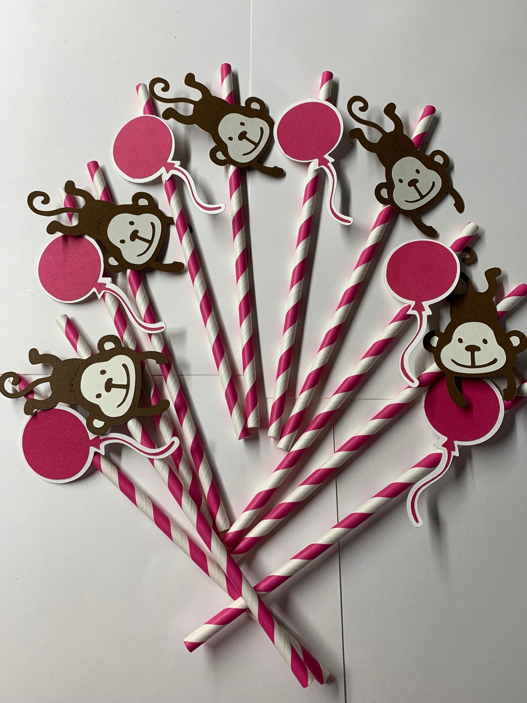 Monkey Party Straws - Etsy