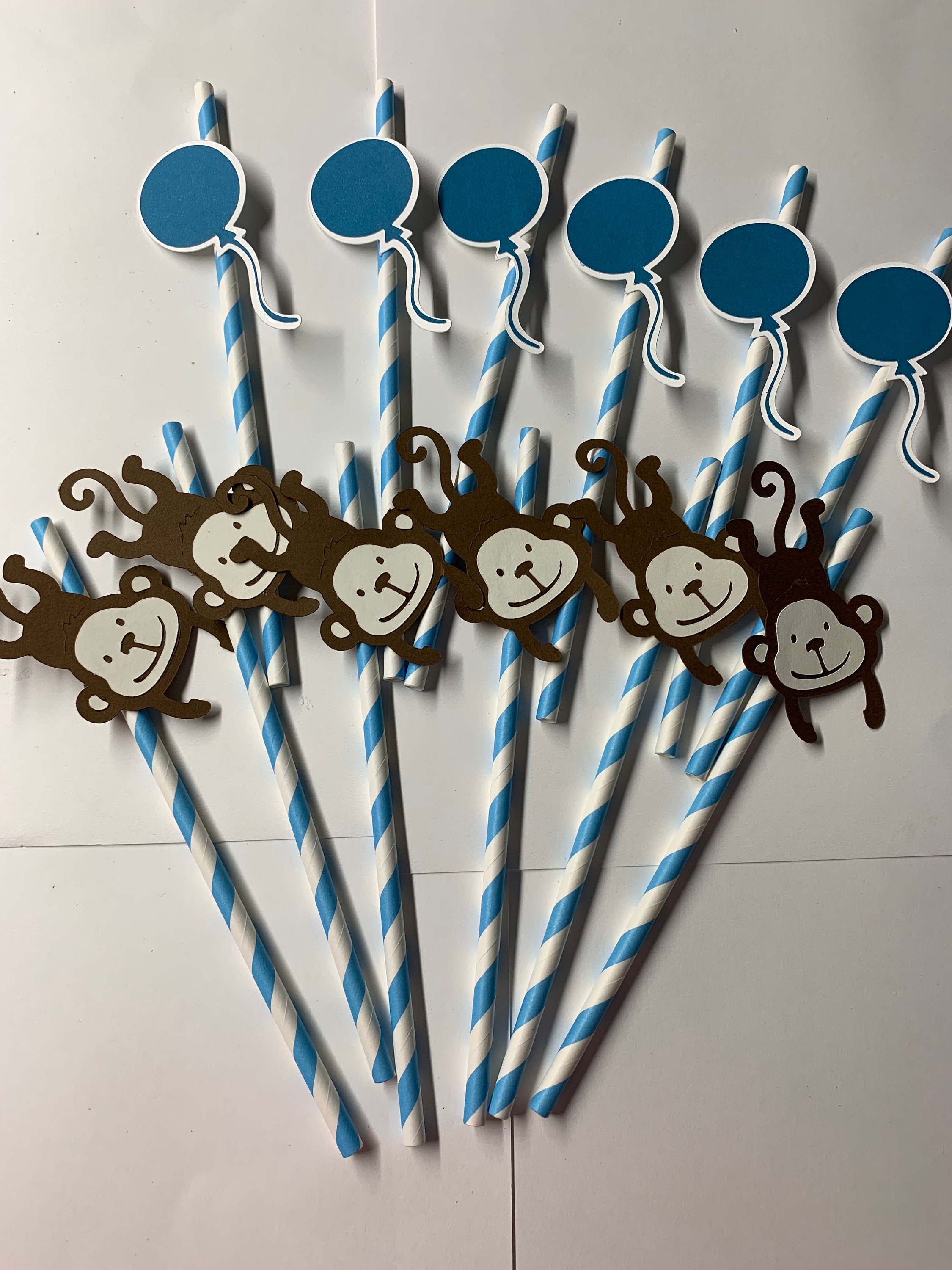 Monkey Party Straws - Etsy