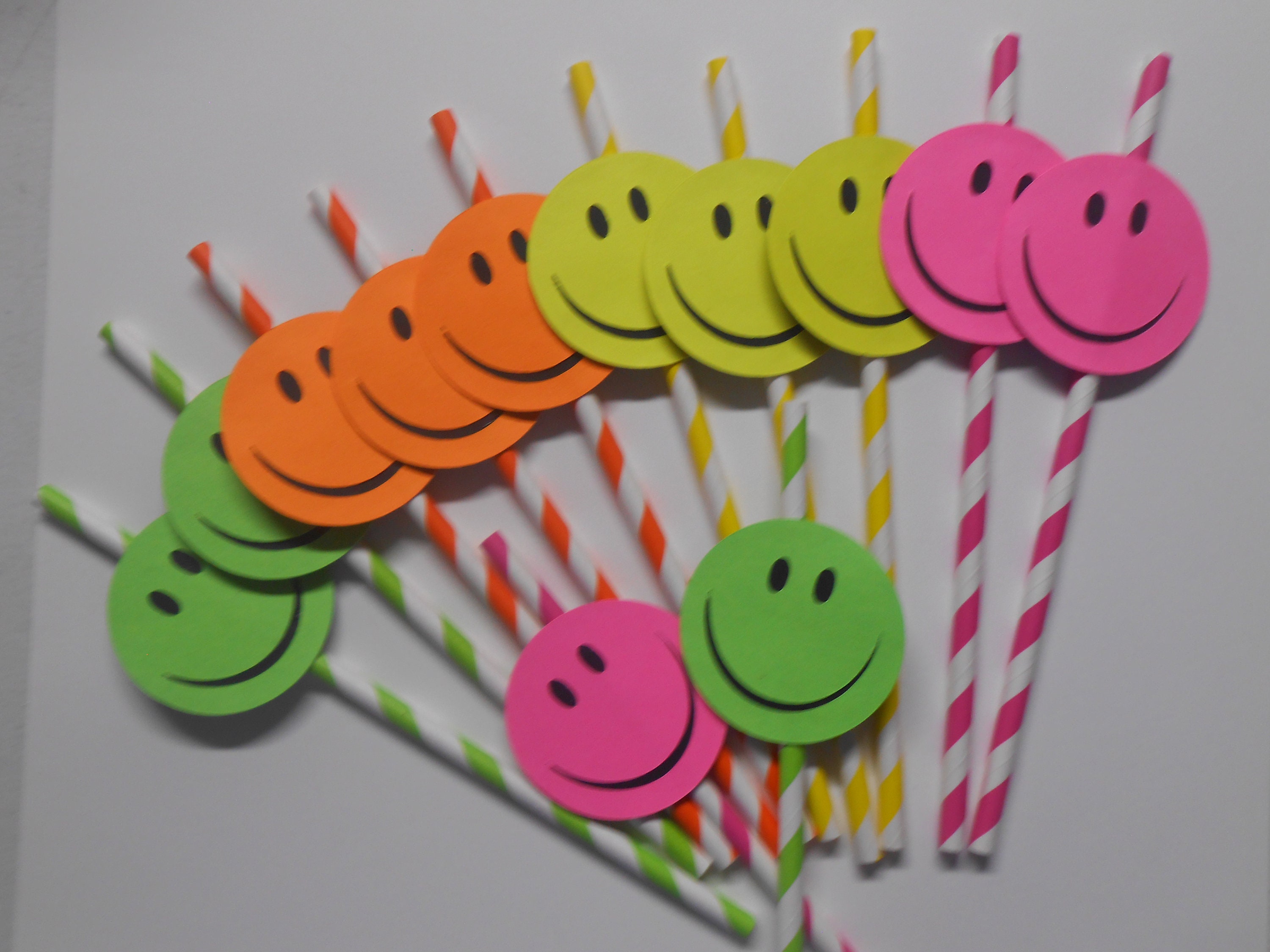 Smile Face Straws - Etsy