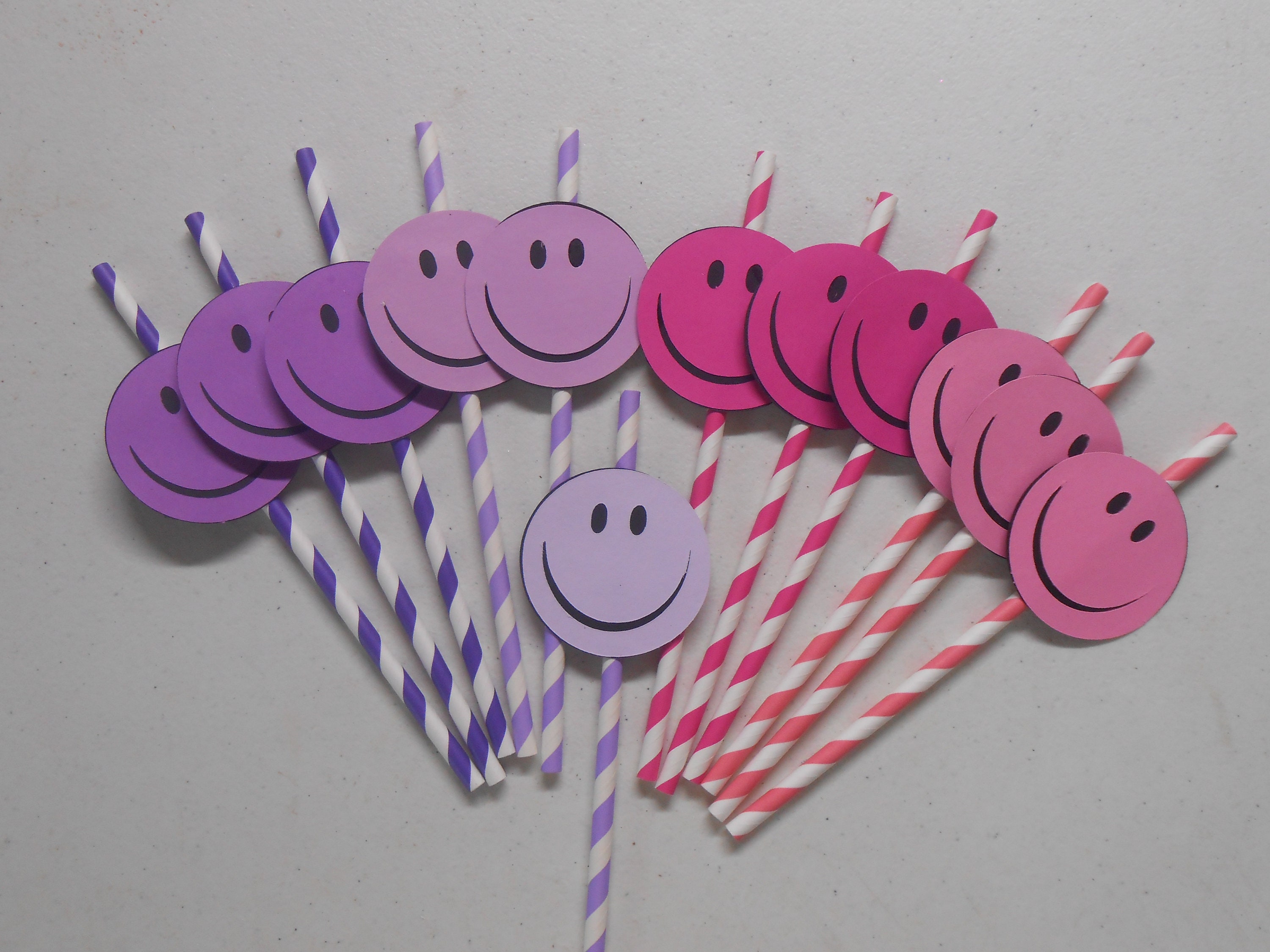 Smile Face Party Straws - Etsy