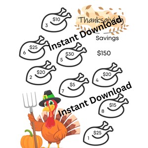 Thanksgiving Savings Challenge, Budget, Tracker, Weekly, Low Income ...