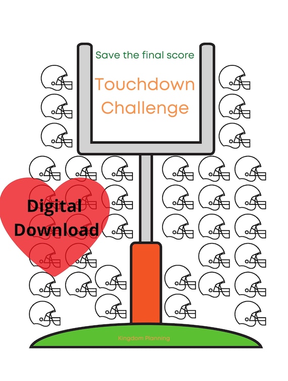 Football Touchdown Savings Challenge Budget Tracker Weekly - Etsy