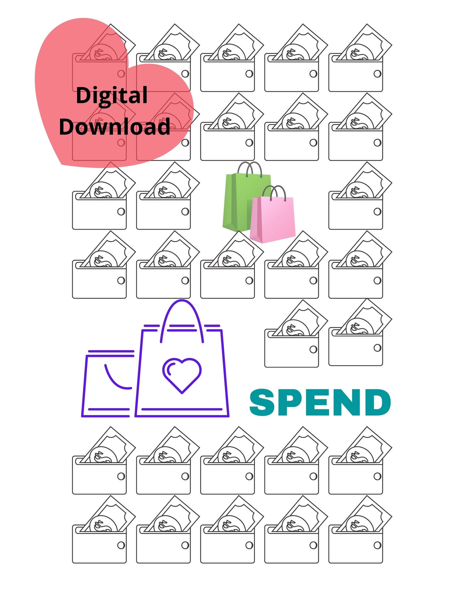 Spend Save Give Savings Challenge, Budget, Tracker, Weekly, Low Income ...