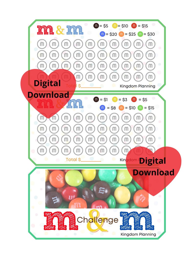 M&M Savings Challenge, Budget, Tracker, Weekly, Low Income, Planning ...