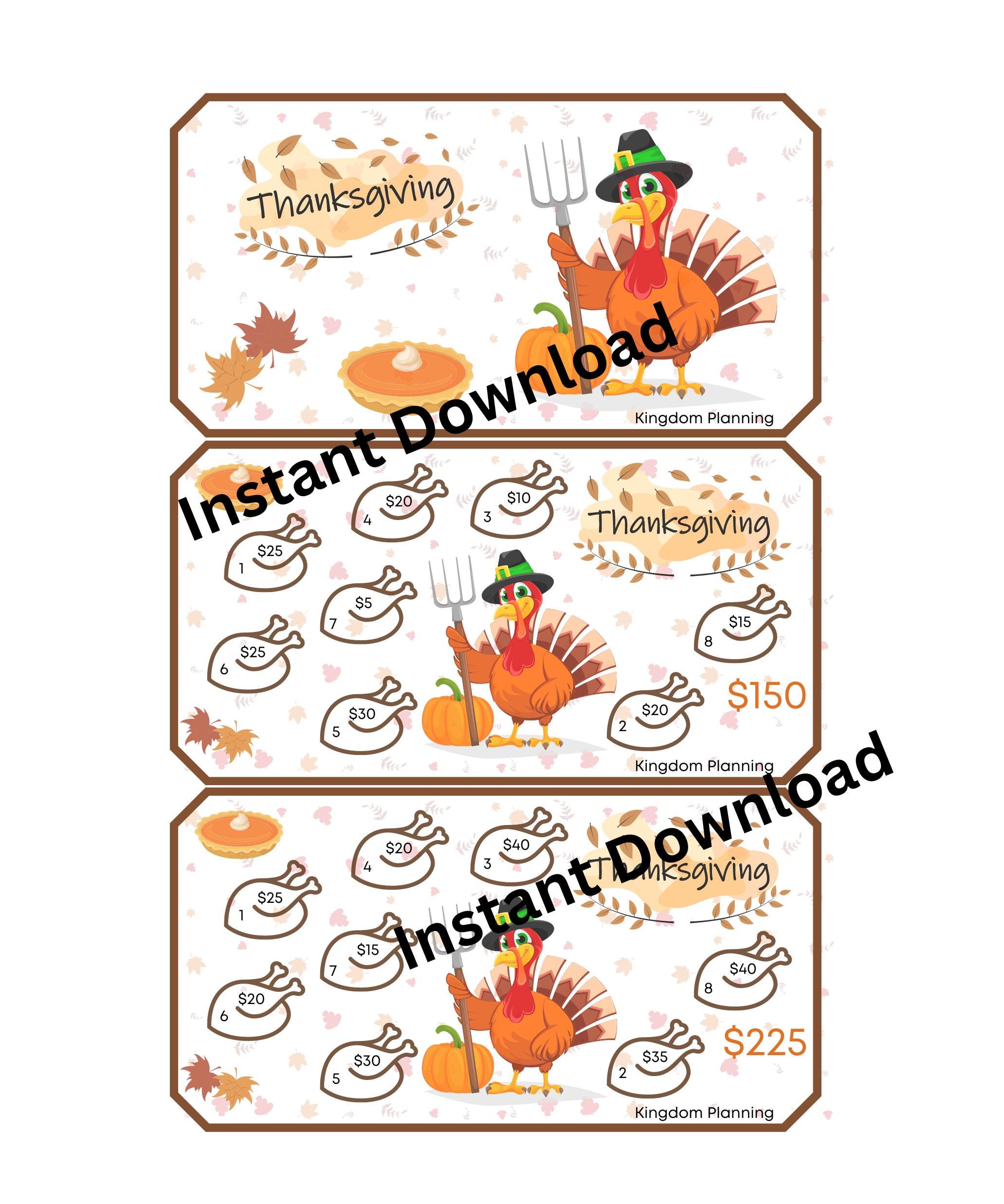 Thanksgiving Savings Challenge, Budget, Tracker, Weekly, Low Income ...