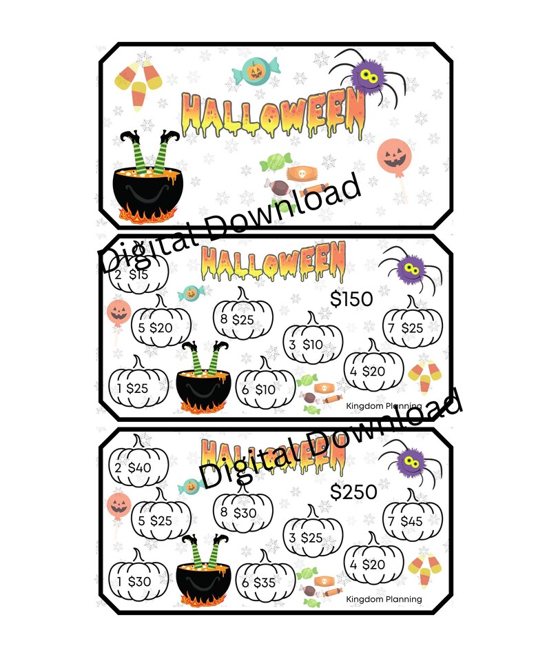 Halloween Savings Challenge, Budget, Tracker, Weekly, Low Income ...