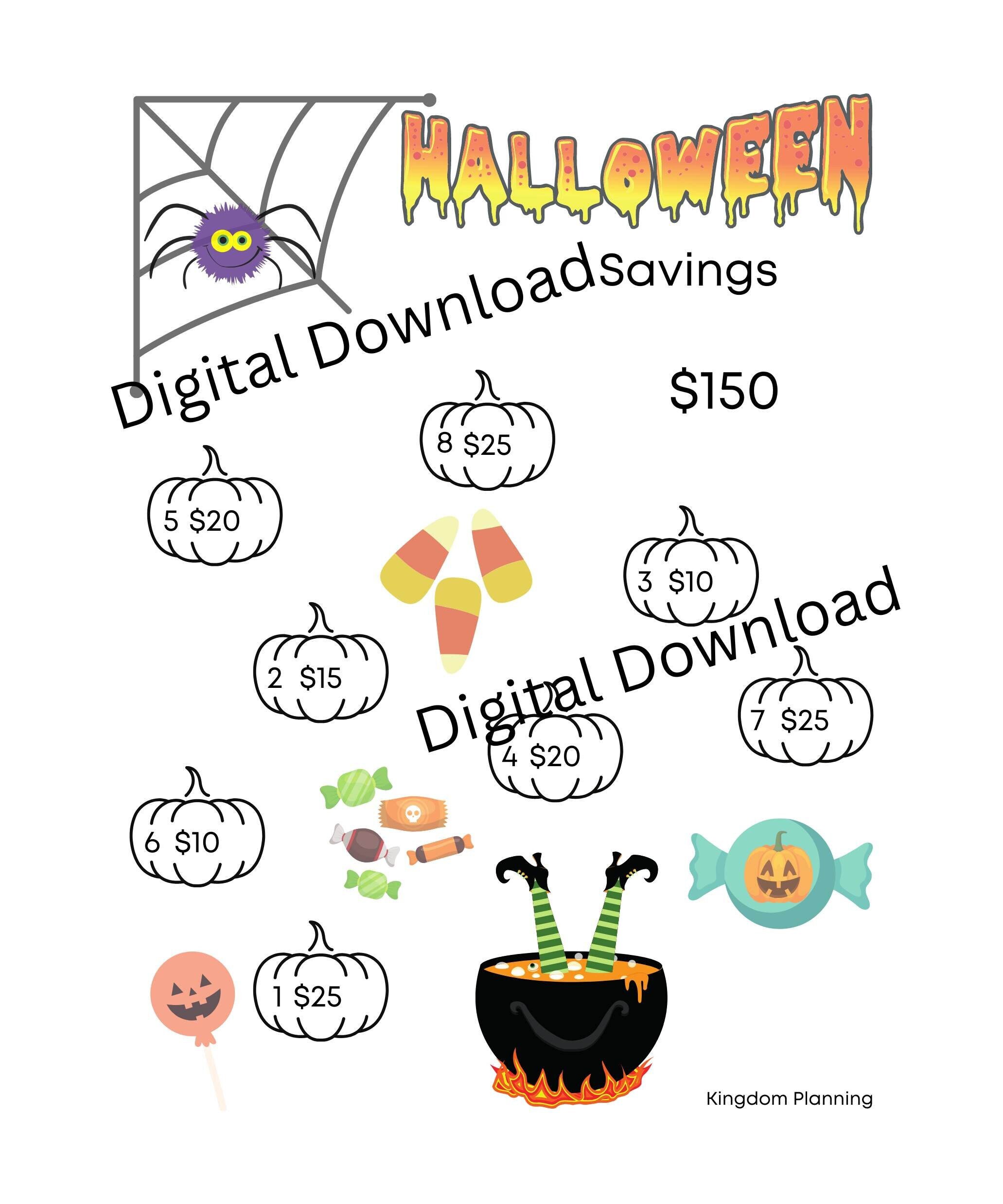 Halloween Savings Challenge, Budget, Tracker, Weekly, Low Income ...
