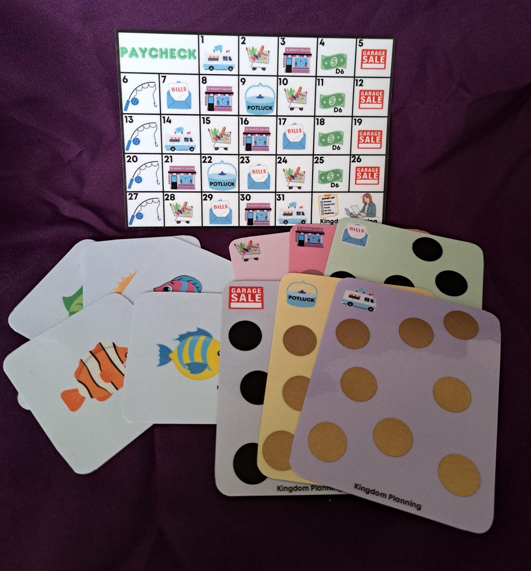 Paycheck Board Game Style Saving Challenge Scratch off Game - Etsy