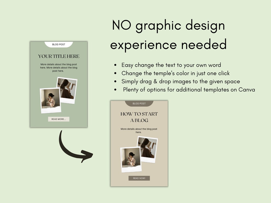 Pinterest Templates for Canva - Olive Tone Palette for Aesthetic Social ...