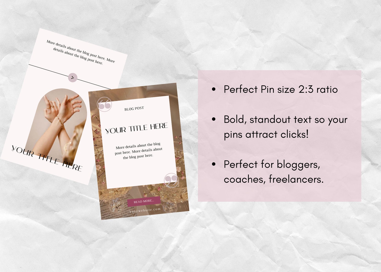 Pinterest Templates for Canva - Taro Tone Palette for Aesthetic Social ...