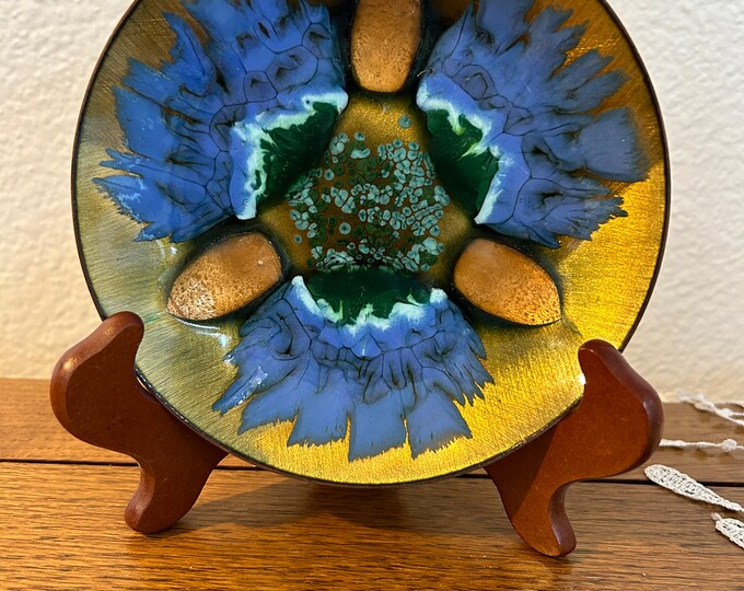 Mid Century Modern Enamel on Copper Dish Edwards Star for Gumps San ...