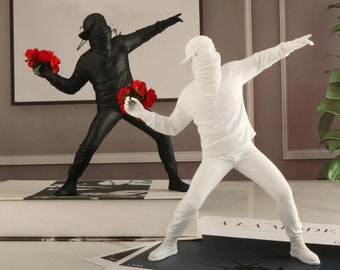 Banksy Flower Thrower Statue - Etsy