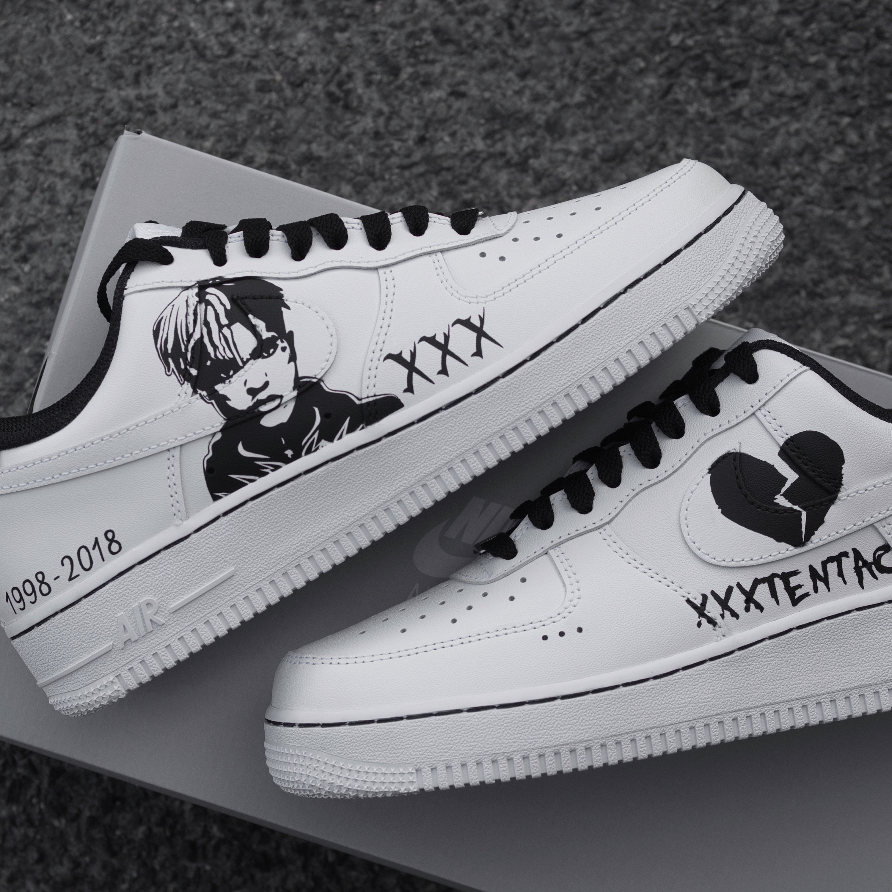 Nike Air Force 1 Xxxtentacion Custom Sneaker Xxxtentacion Etsy Uk