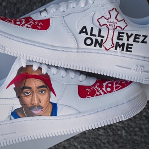 Nike Air Force 1 "tupac" - Custom 2pac Sneaker - Hand-painted Shoes ...