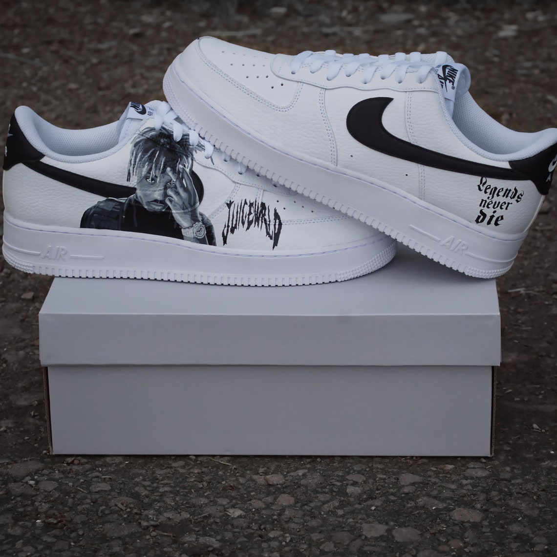 Nike Air Force 1 Juice Wrld Custom Sneaker Juice Wrld Hand - Etsy