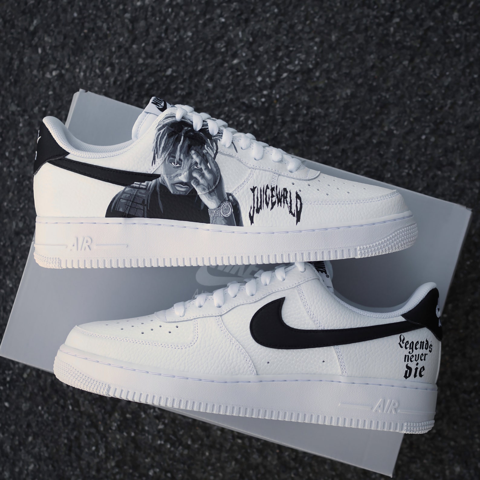 Custom Nike Air Force 1 Juice Wrld - Custom Sneaker Juice Wrld - Hand ...