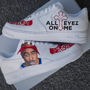 Nike Air Force 1 "tupac" - Custom 2pac Sneaker - Hand-painted Shoes ...