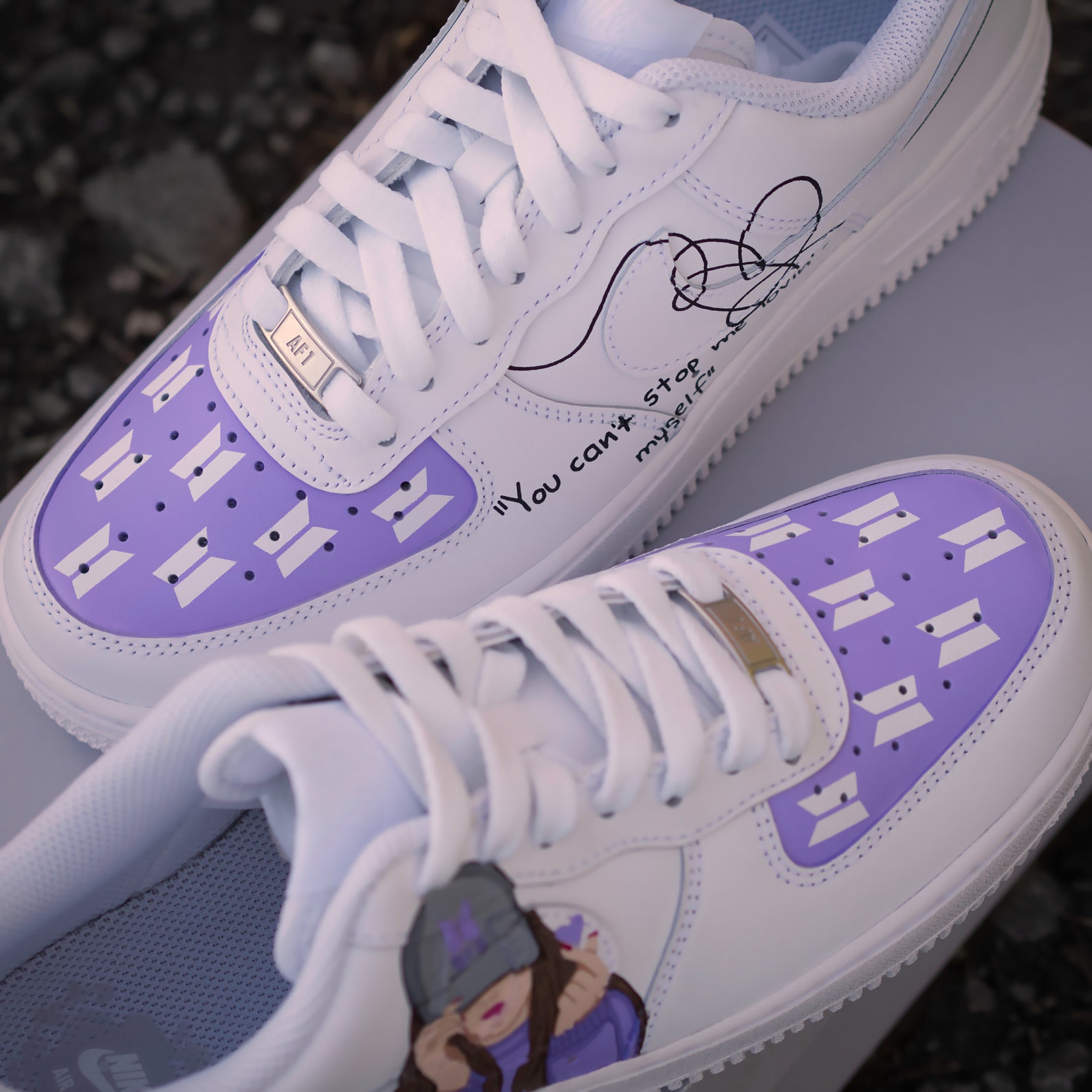 Nike Air Force 1 bts Custom Sneaker Boygroup - Etsy
