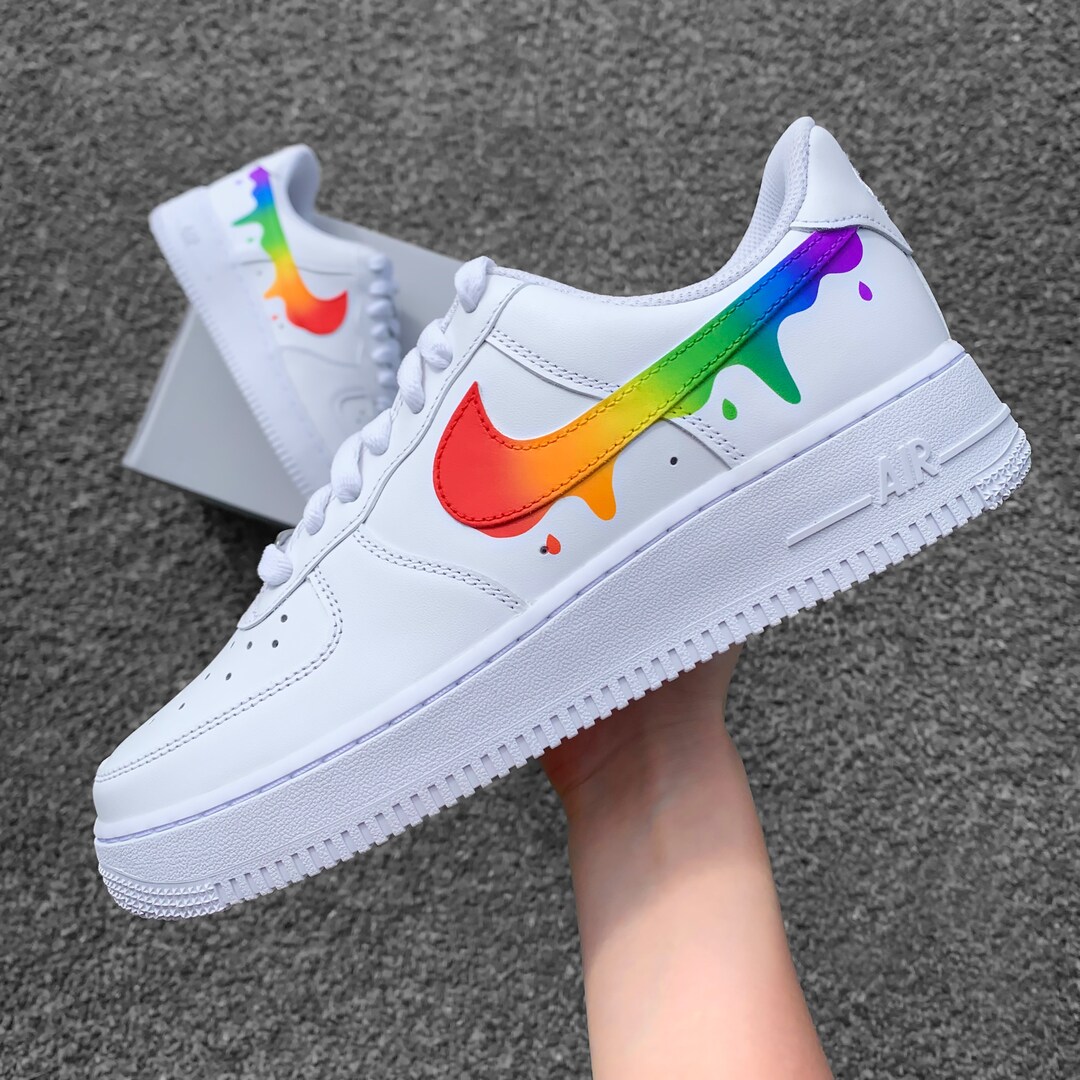Nike Air Force 1 Color Gradient Rainbow - Custom Sneaker Color Gradient ...