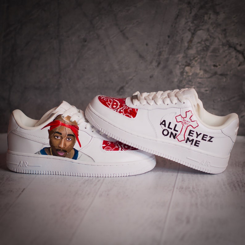 Nike Air Force 1 tupac Custom 2pac Sneaker - Etsy